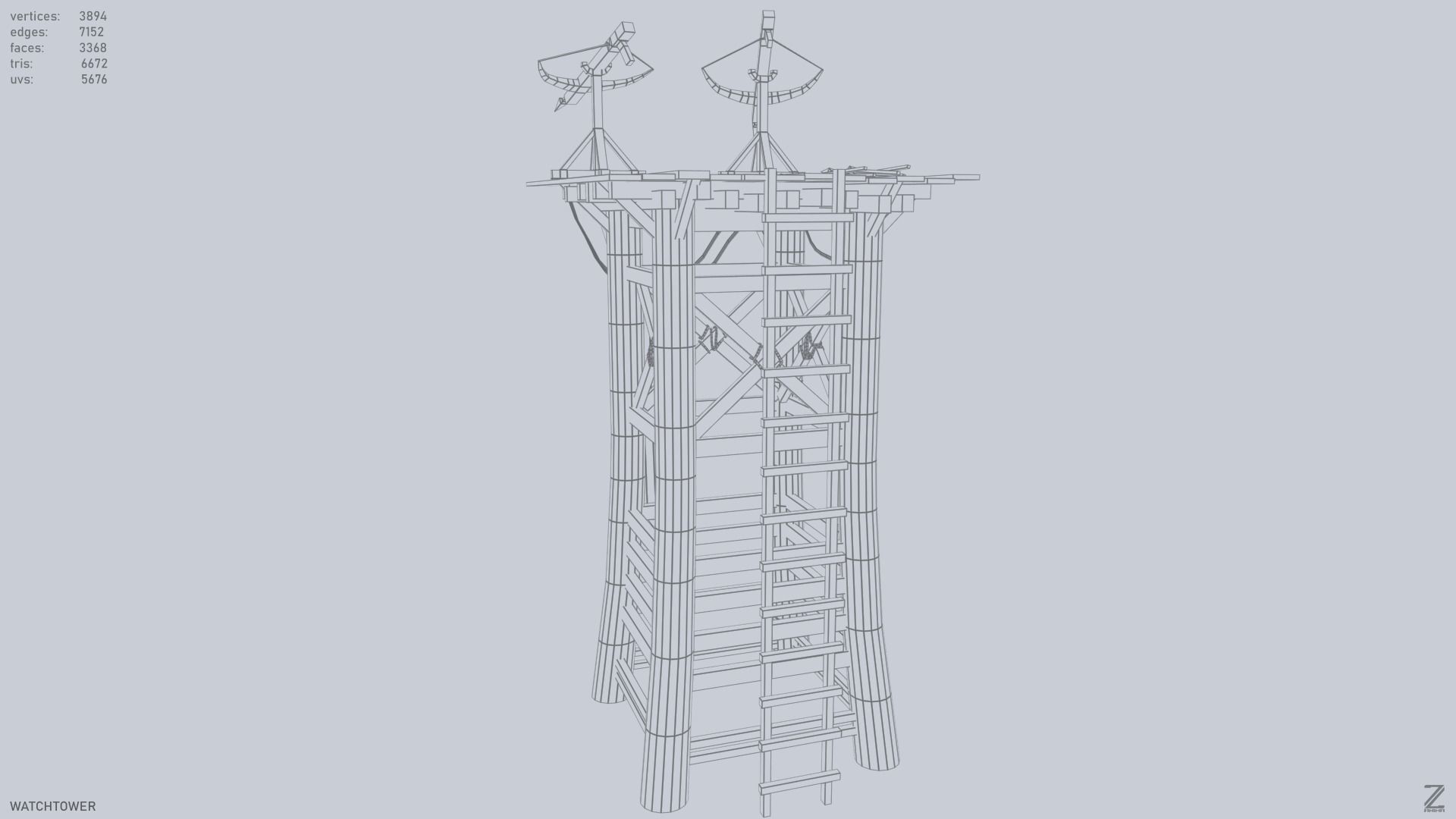 3D model Watchtower VR / AR / low-poly | CGTrader