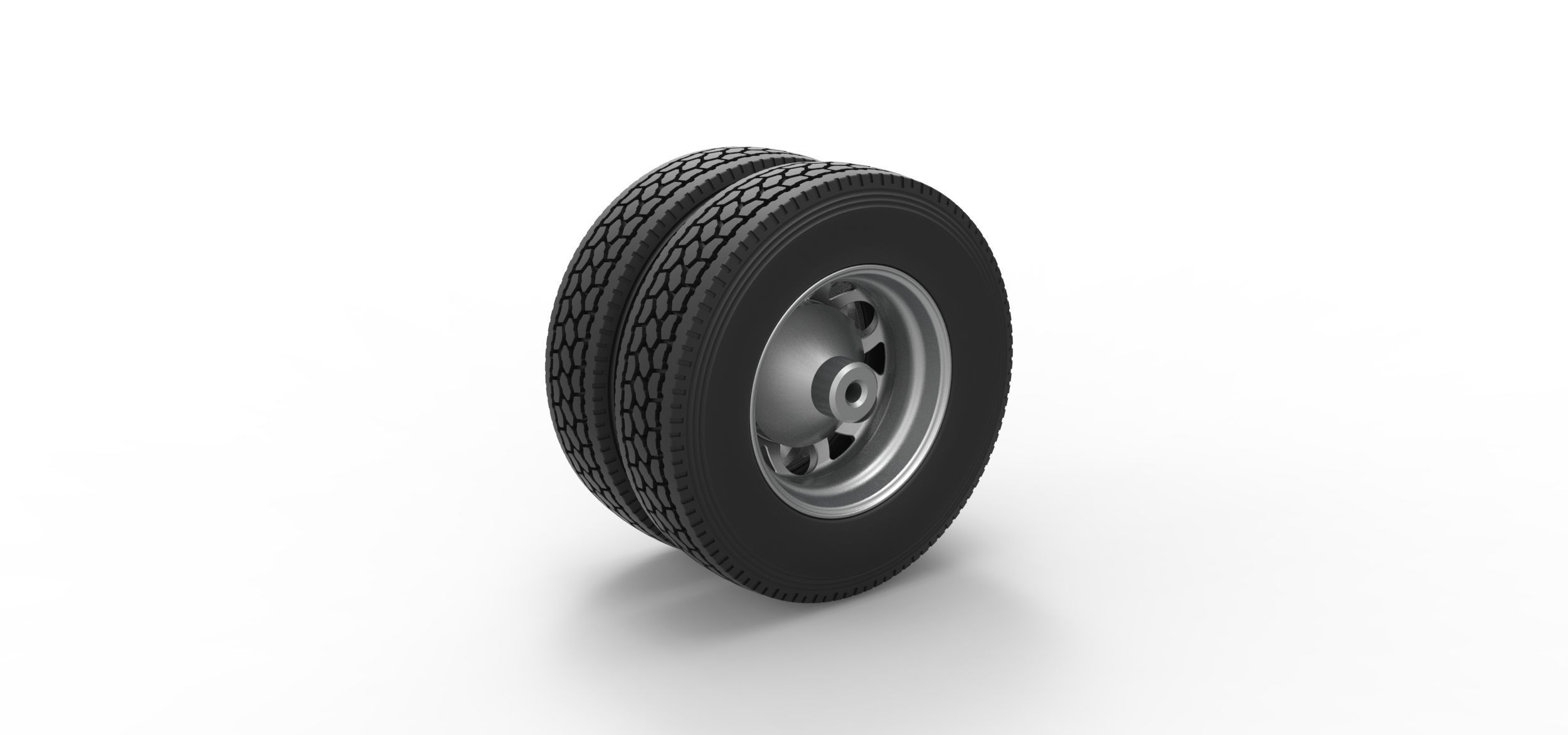 Rear custom wheel of semi truck Version 15 Scale 1 to 25 3D model 3D printable | CGTrader