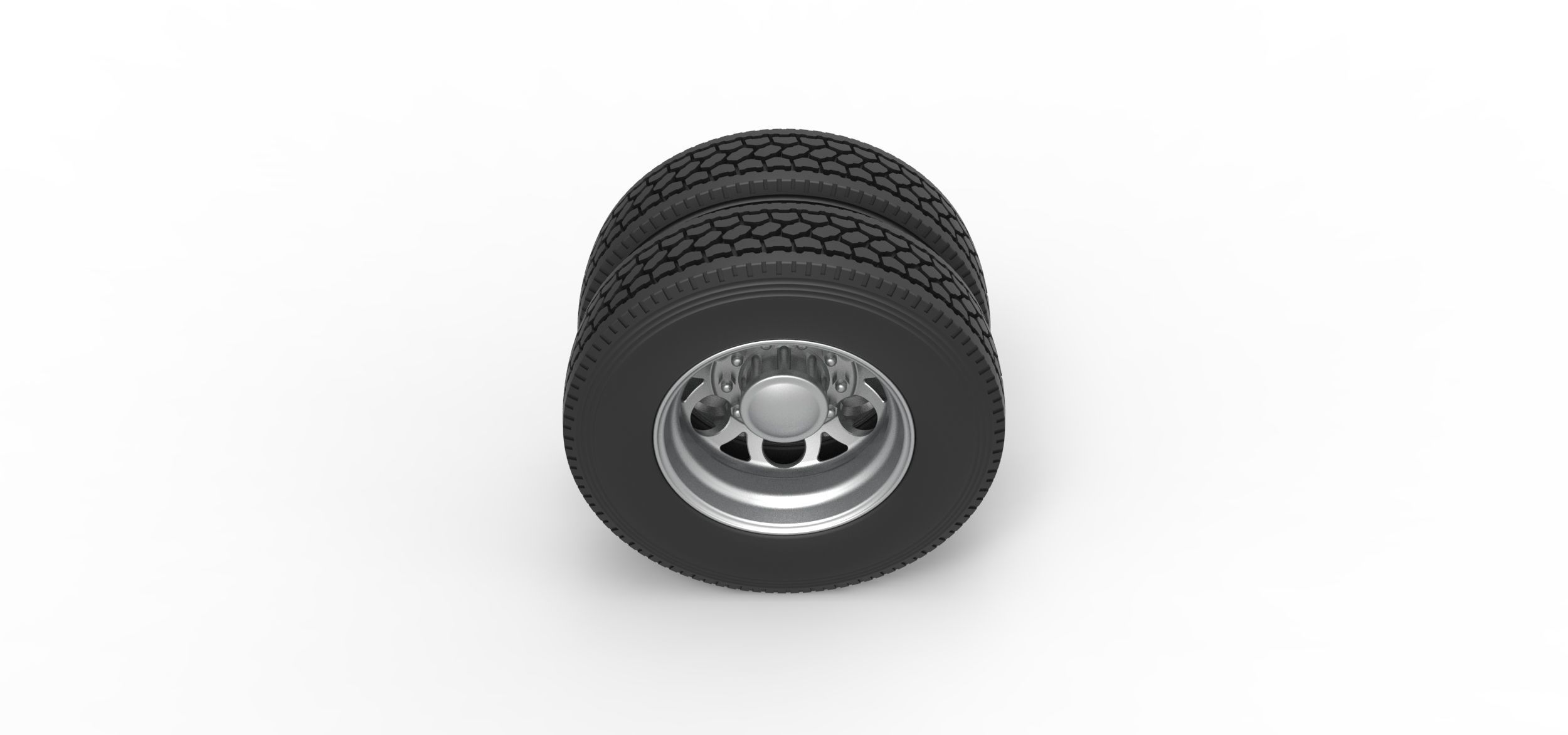 Rear custom wheel of semi truck Version 15 Scale 1 to 25 3D model 3D ...