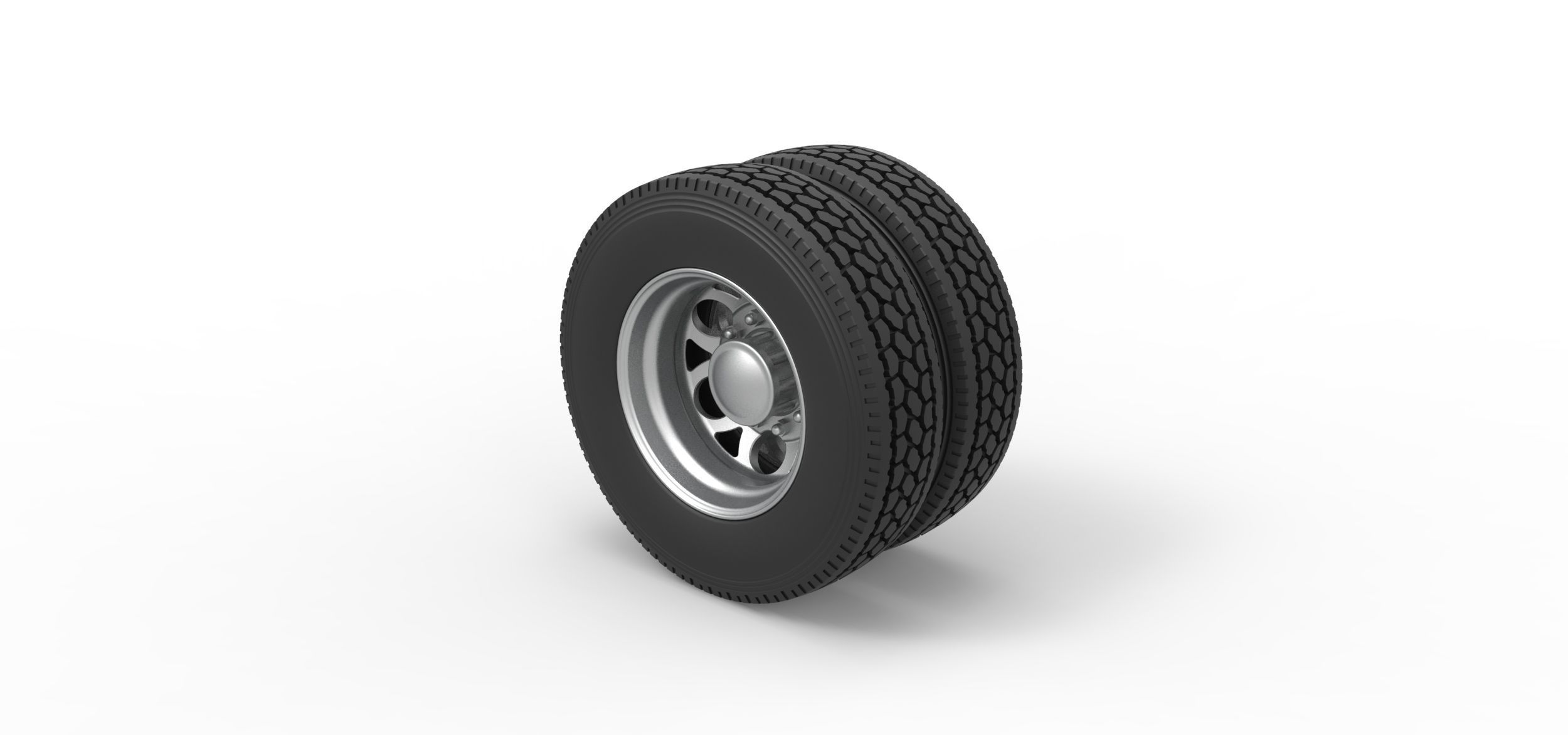 Rear custom wheel of semi truck Version 15 Scale 1 to 25 3D model 3D ...