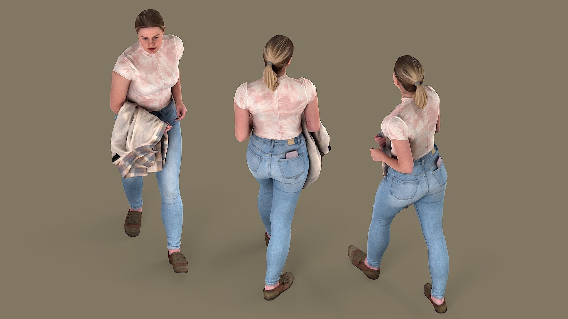 StrideInStyle Young Woman Walking 3D model | CGTrader