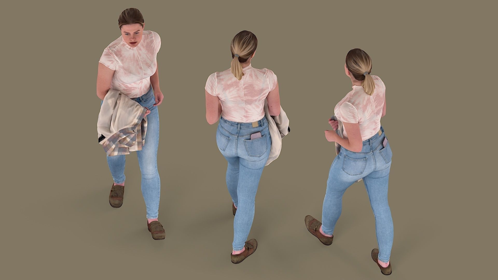 StrideInStyle Young Woman Walking 3D model | CGTrader