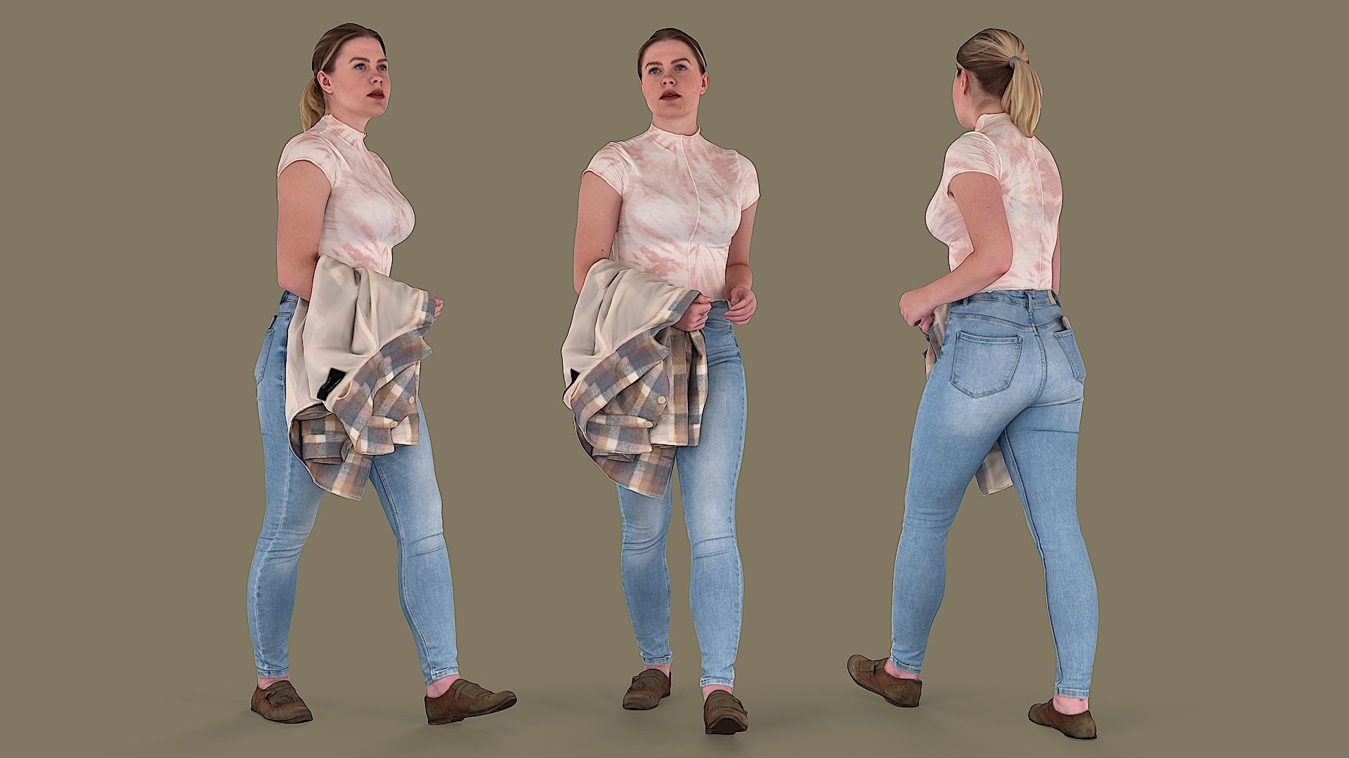 StrideInStyle Young Woman Walking 3D model | CGTrader