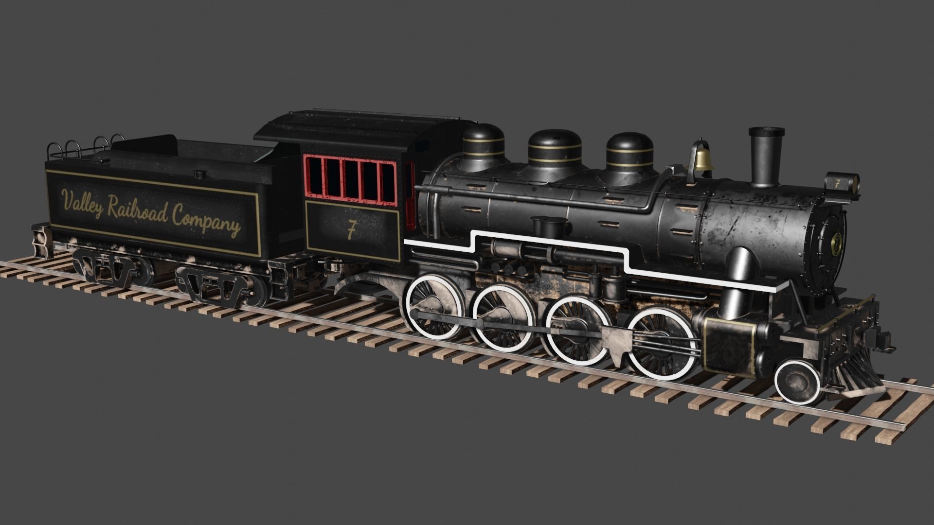 Steam Locomotive Train model 3D model | CGTrader