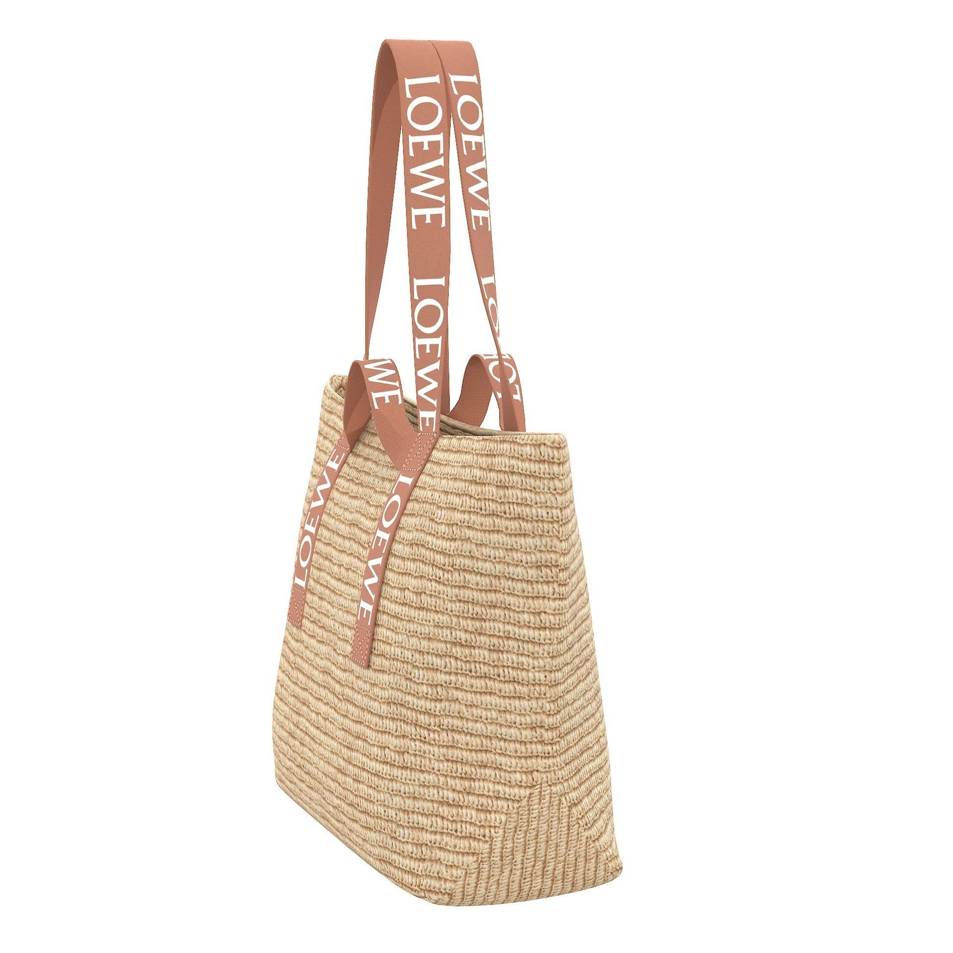 3D model Loewe Fold Raffia Shopper Bag VR / AR / low-poly | CGTrader