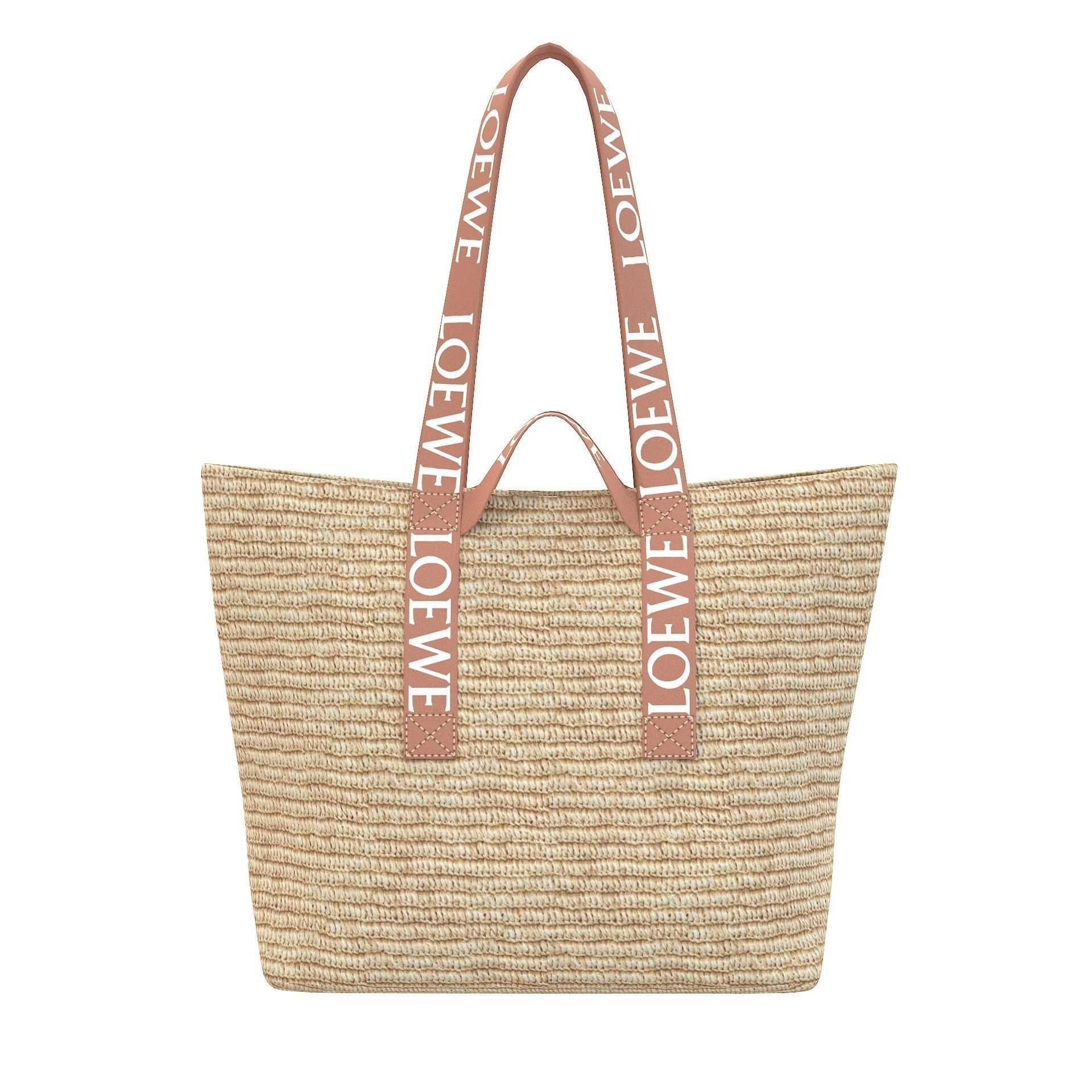 3D model Loewe Fold Raffia Shopper Bag VR / AR / low-poly | CGTrader