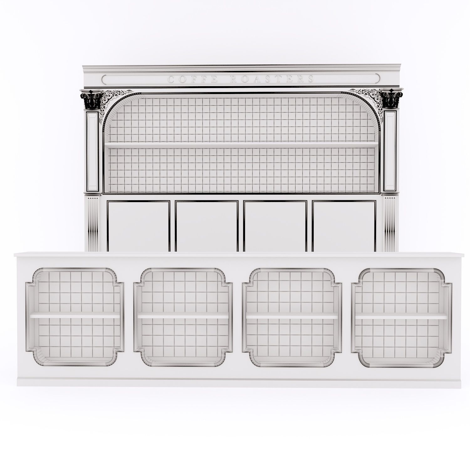 counter bar rostik 3D model | CGTrader