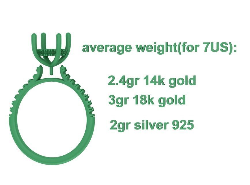 Classic Engagement Ring 4claw design 2ct diamond stone 3dmodel 3D model ...