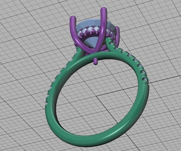 Classic Engagement Ring 4claw design 2ct diamond stone 3dmodel 3D model ...