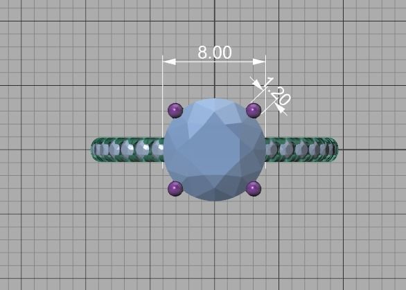 Classic Engagement Ring 4claw design 2ct diamond stone 3dmodel 3D model ...