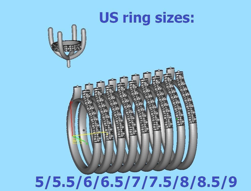 Classic Engagement Ring 4claw design 2ct diamond stone 3dmodel 3D model ...