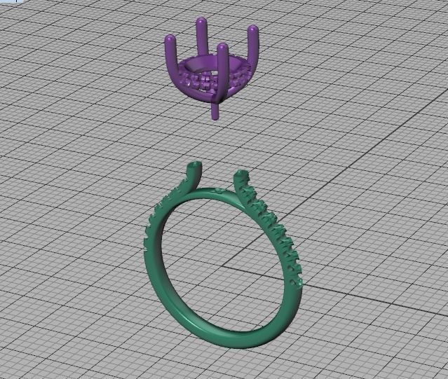 Classic Engagement Ring 4claw design 2ct diamond stone 3dmodel 3D model ...