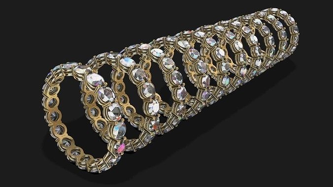eternity rings 3D model 3D printable | CGTrader