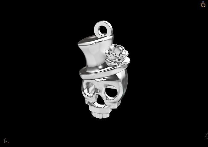 Skull Pendant 3D model 3D printable | CGTrader