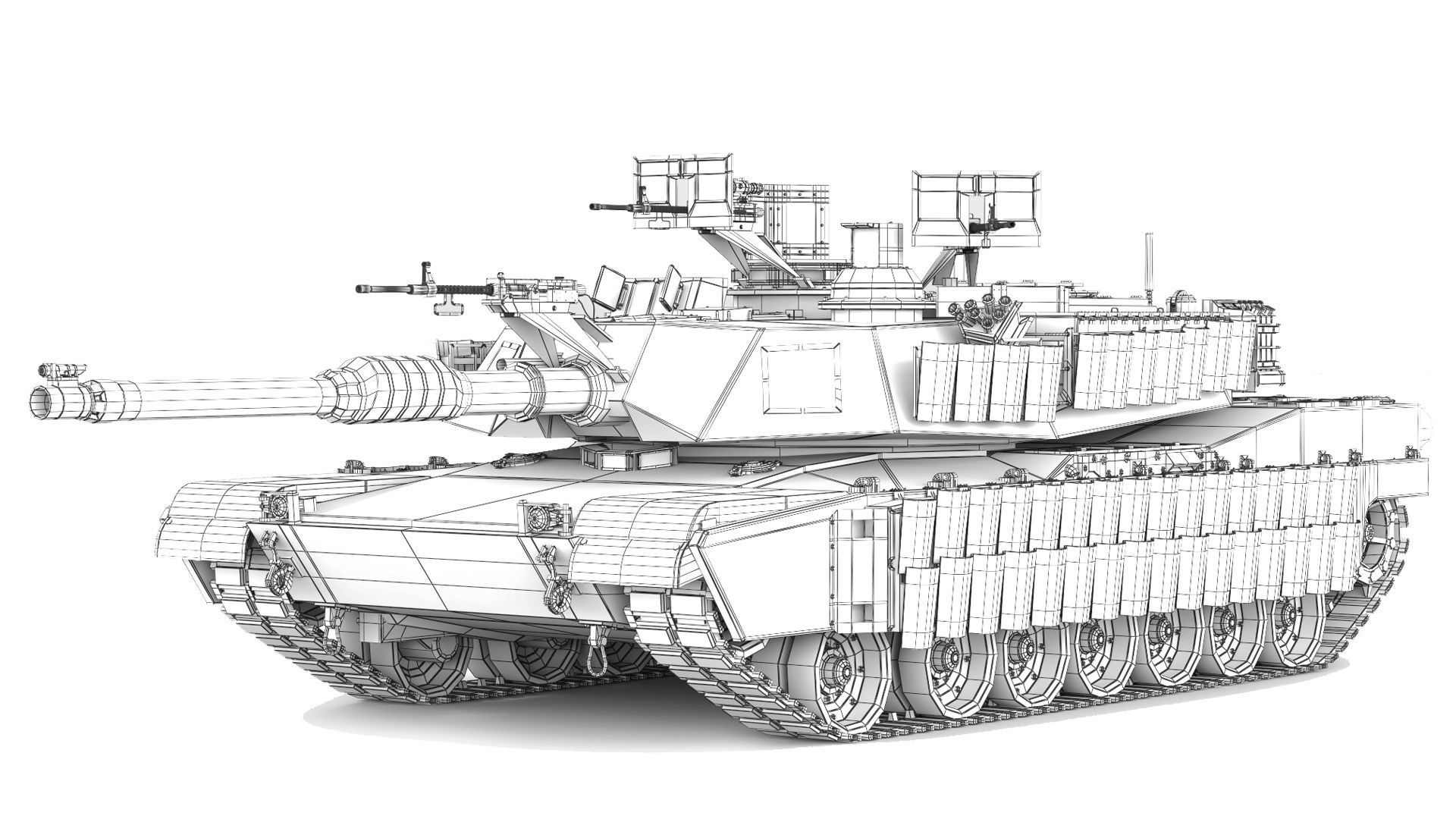 Tank Abrams M1A2 SEP TUSK II 2020 3D model | CGTrader