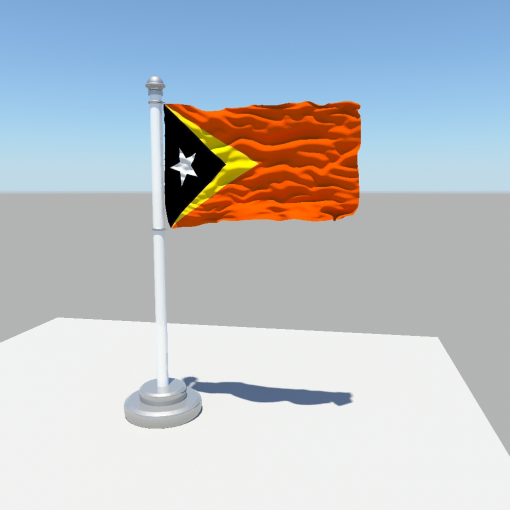 East Timor flag 3D model | CGTrader