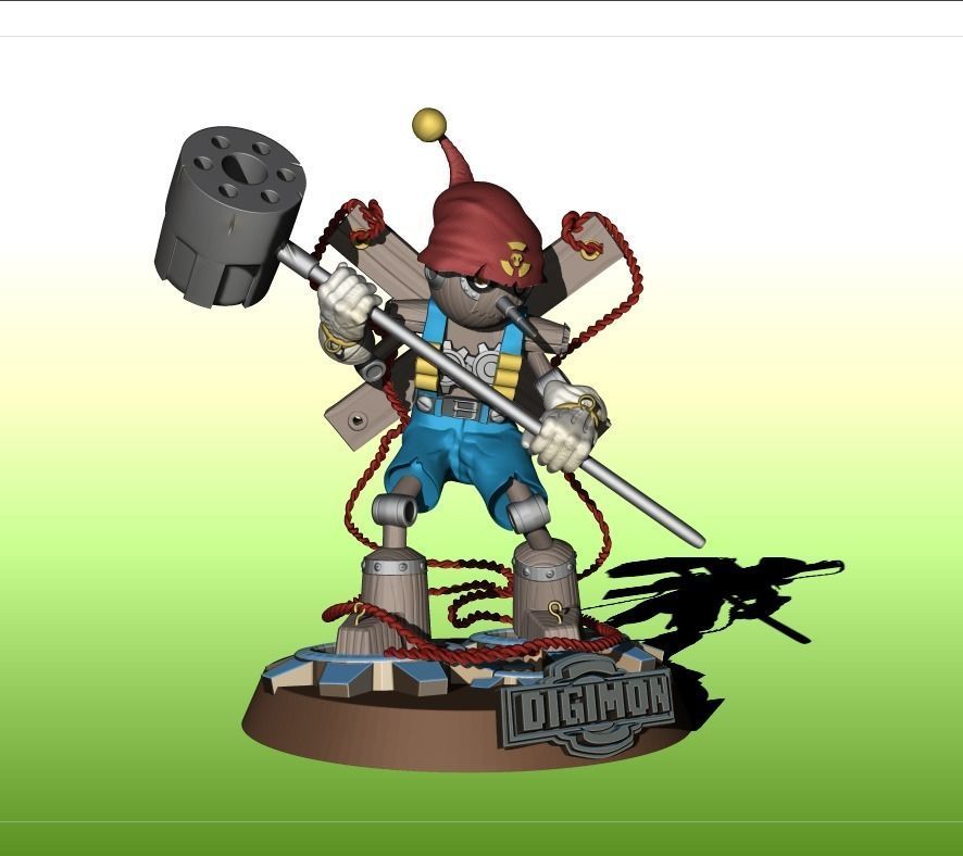 Puppetmon Digimon Dark masters 3D model 3D printable | CGTrader