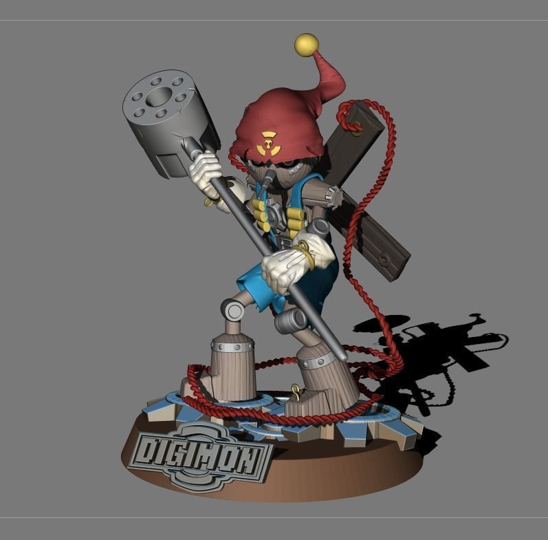 Puppetmon Digimon Dark masters 3D model 3D printable | CGTrader
