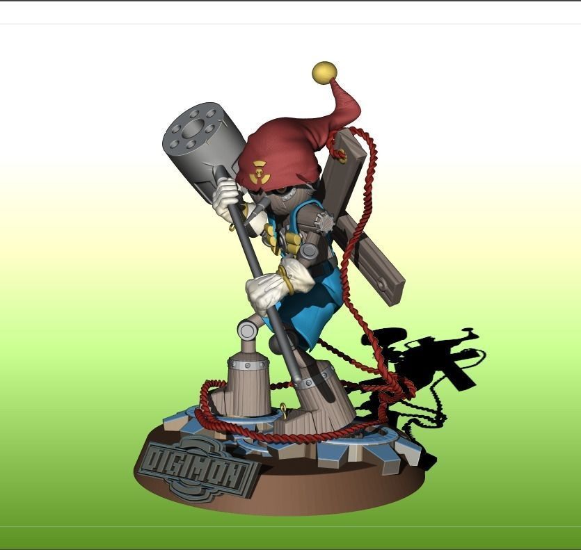 Puppetmon Digimon Dark masters 3D model 3D printable | CGTrader