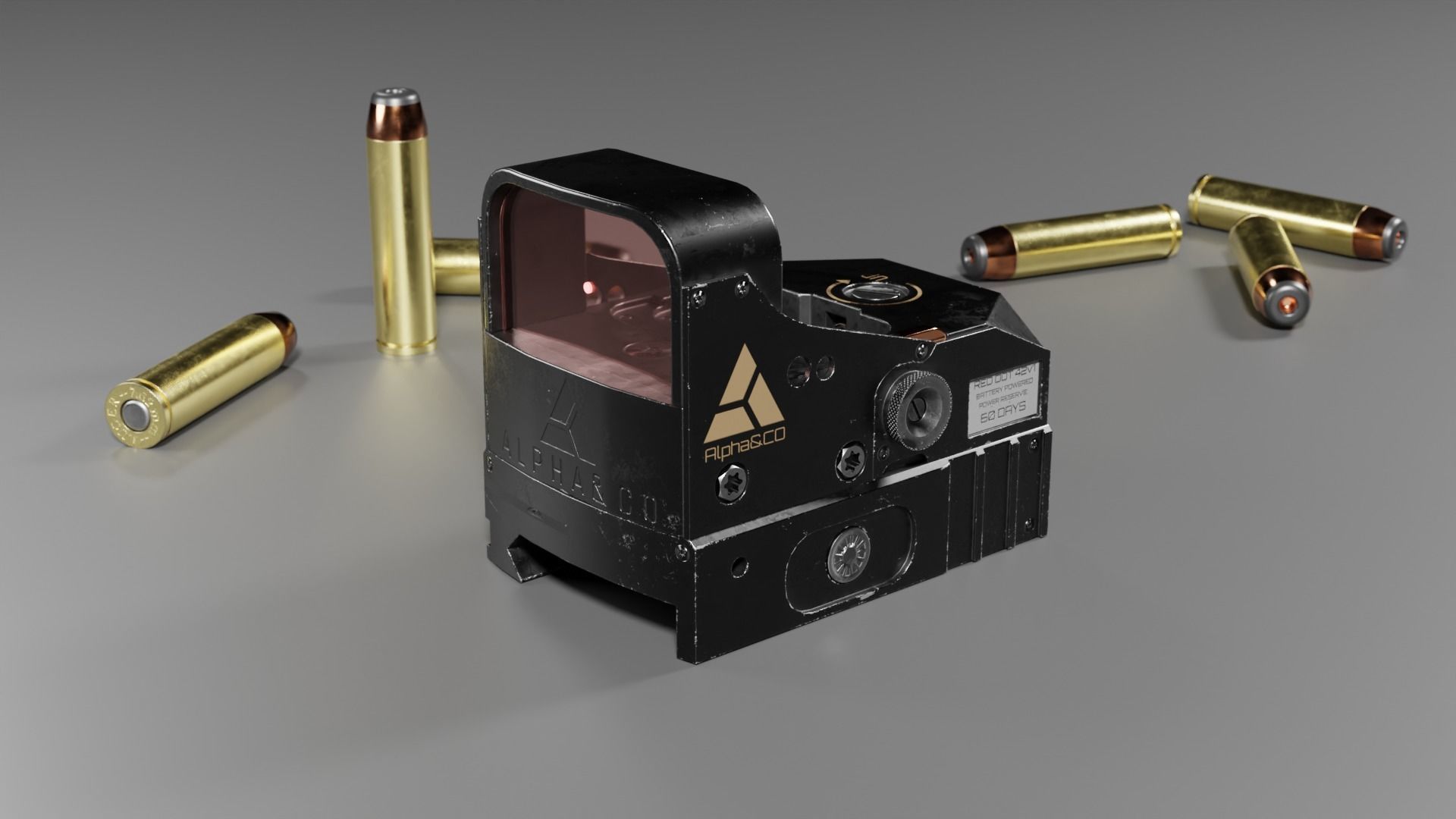 Red Dot Scope 3D model | CGTrader