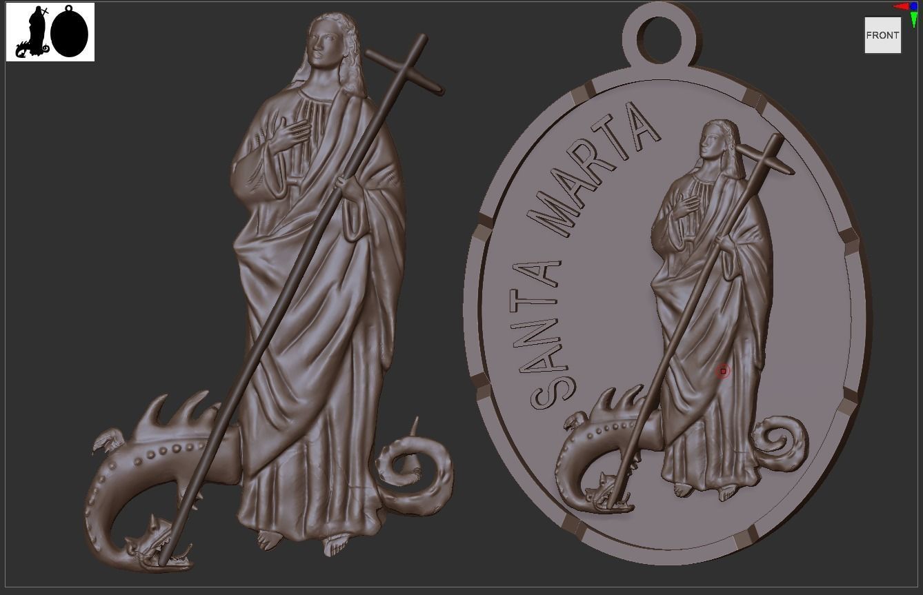 Santa Marta de Betania Martha Saint Martha of Bethany 3D model 3D ...