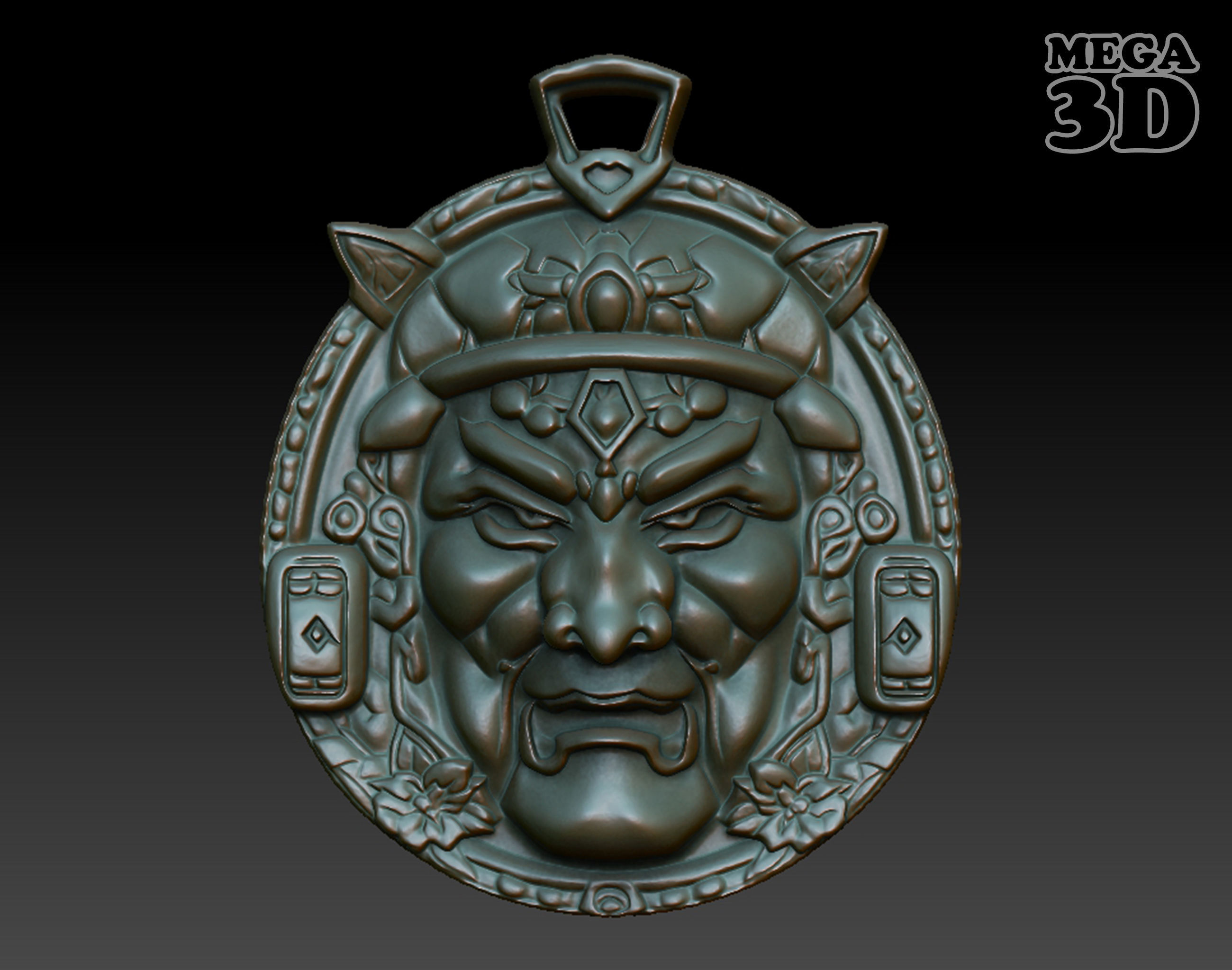 Samurai Pendant 06 230614 3D model 3D printable | CGTrader