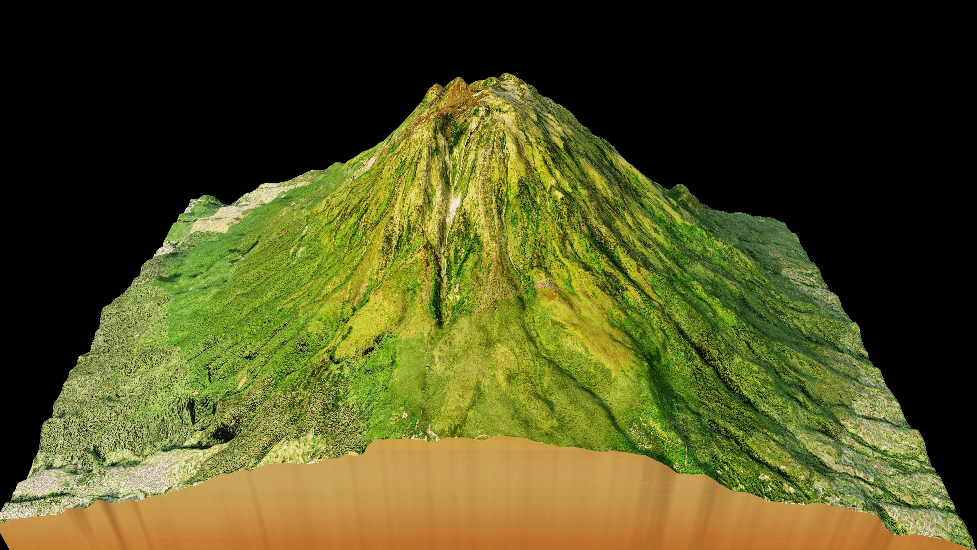 Mount Lawu 3d model Terrain 3D model | CGTrader
