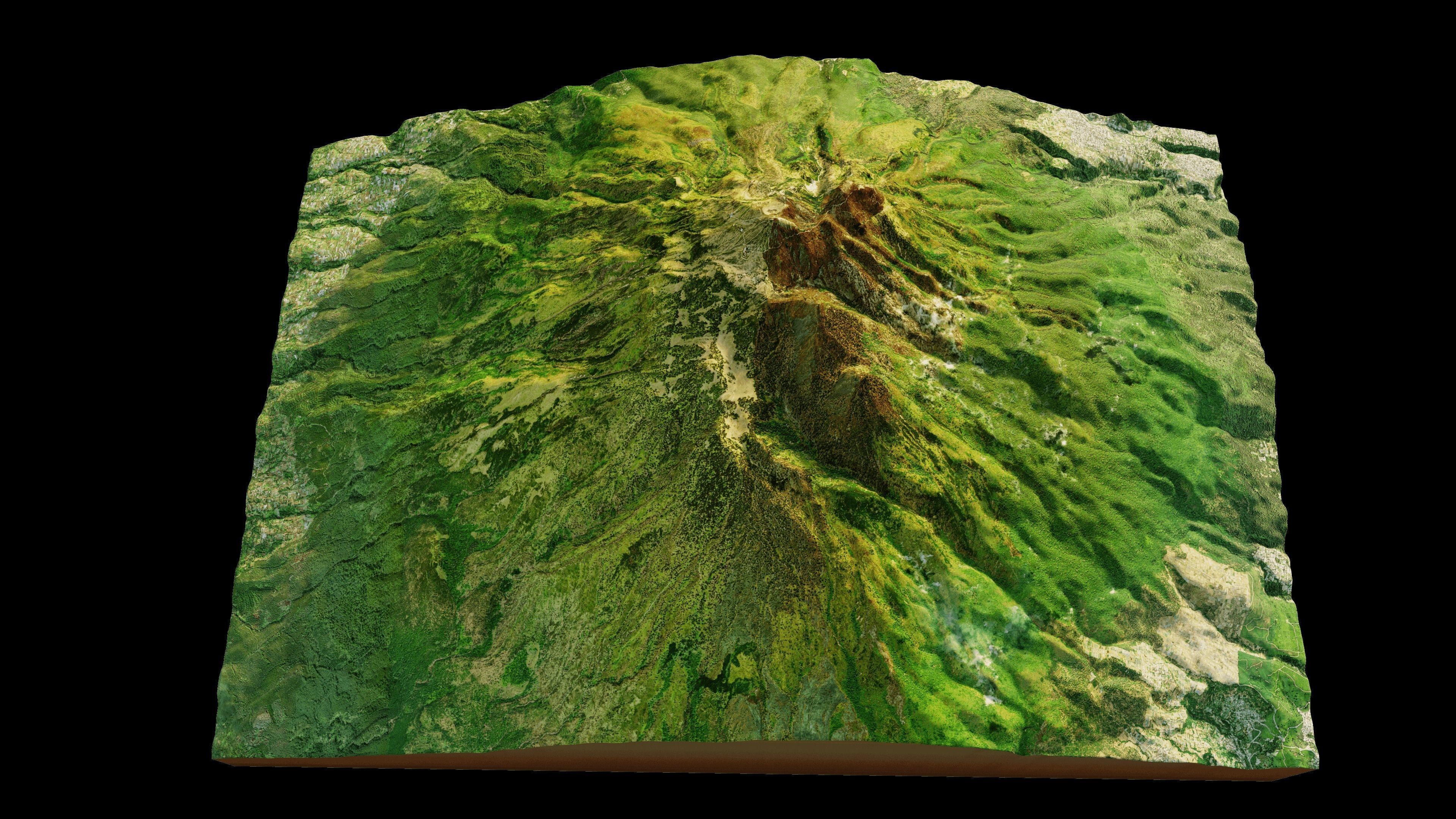 Mount Lawu 3d model Terrain 3D model | CGTrader