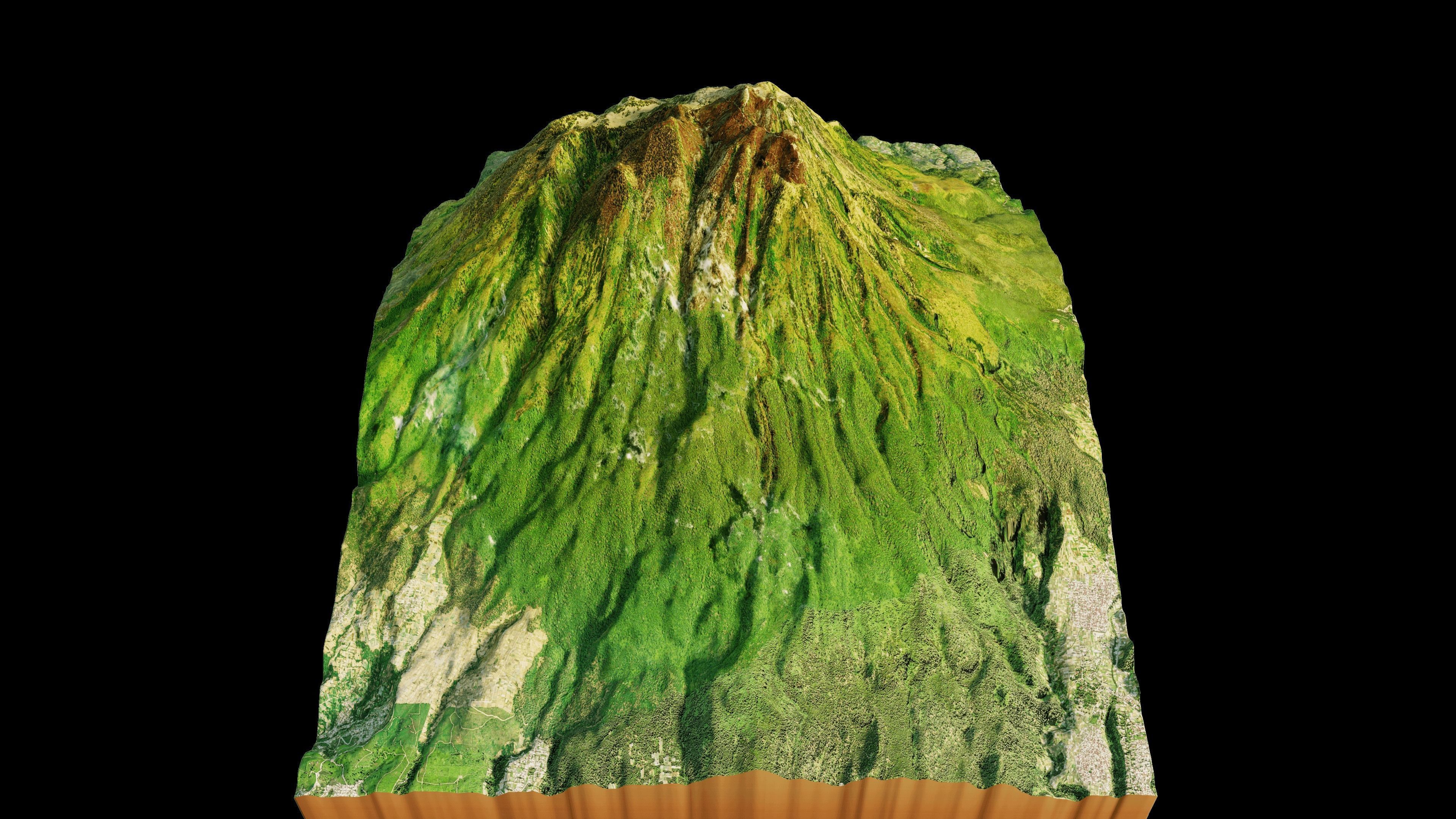 Mount Lawu 3d model Terrain 3D model | CGTrader