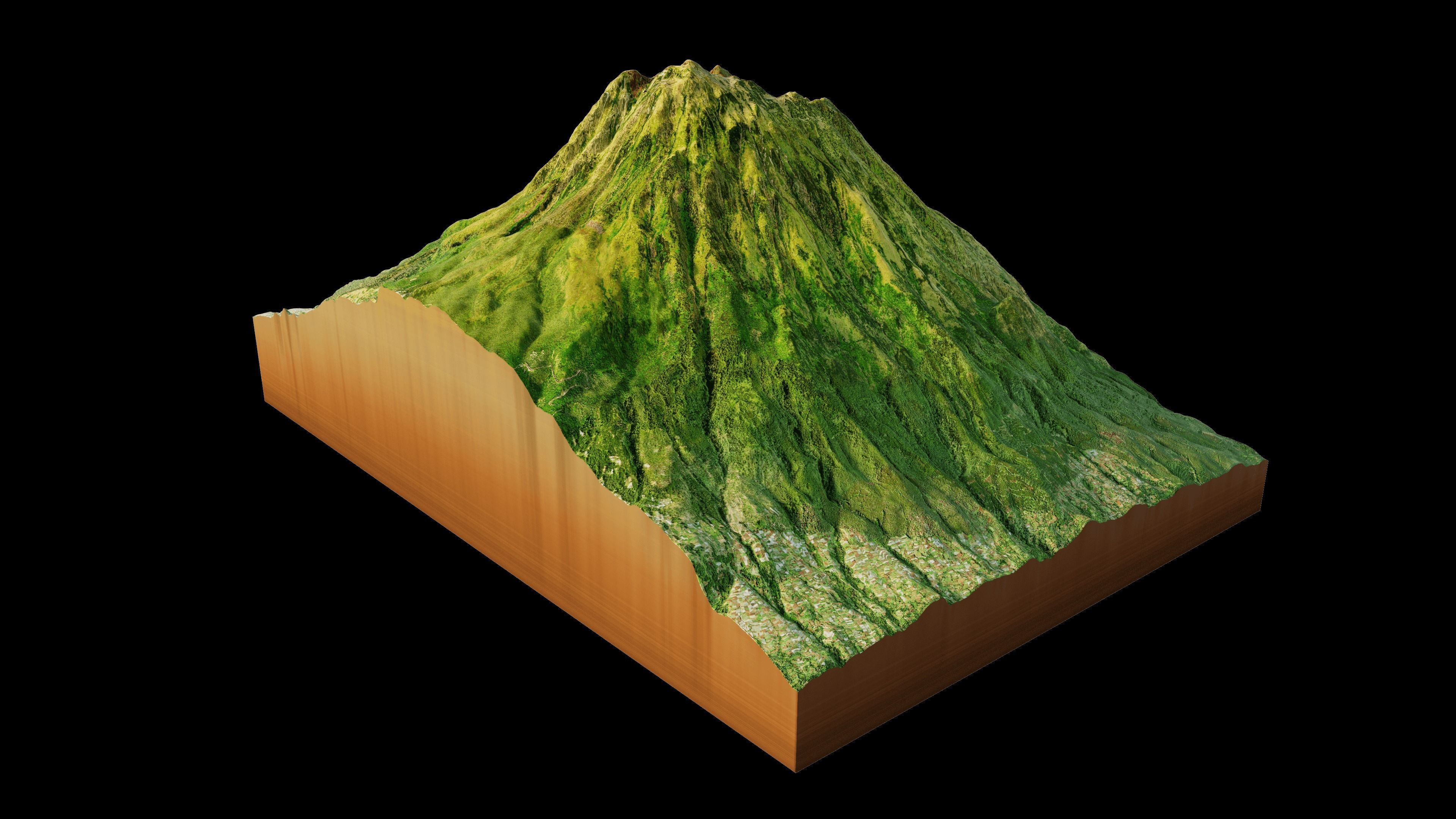 Mount Lawu 3d model Terrain 3D model | CGTrader