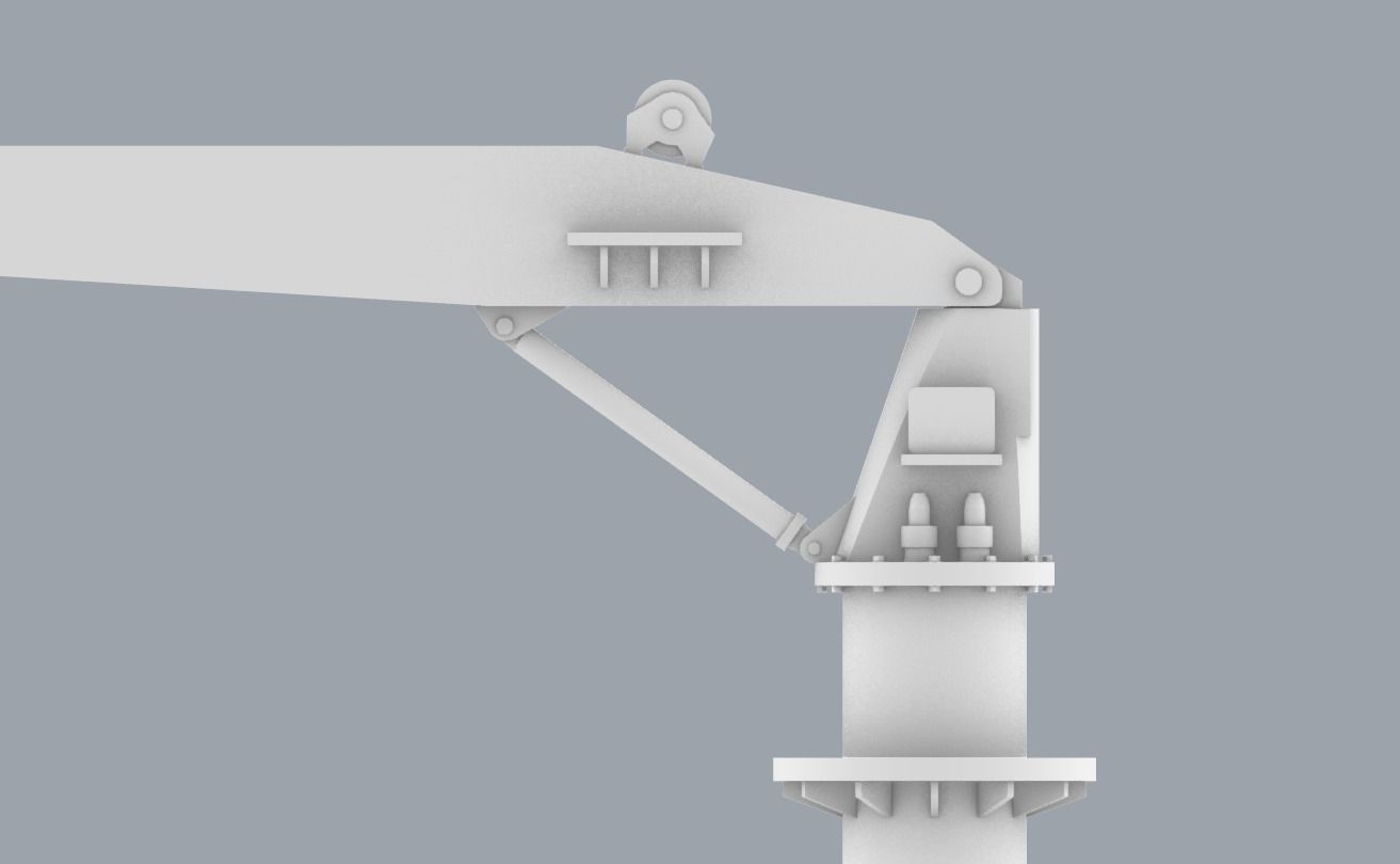 LNG Ships Deck Crane 3D model | CGTrader