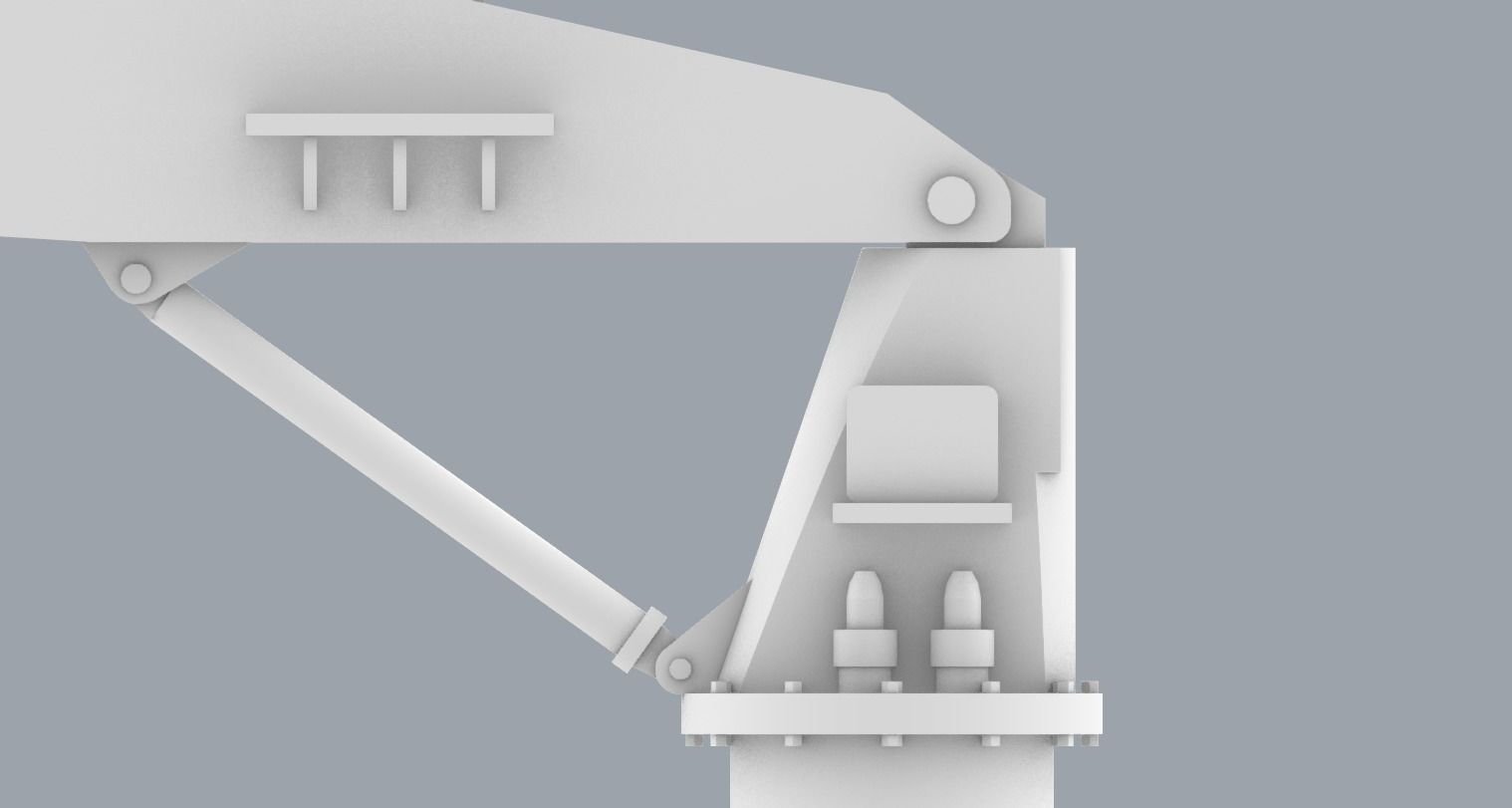 LNG Ships Deck Crane 3D model | CGTrader