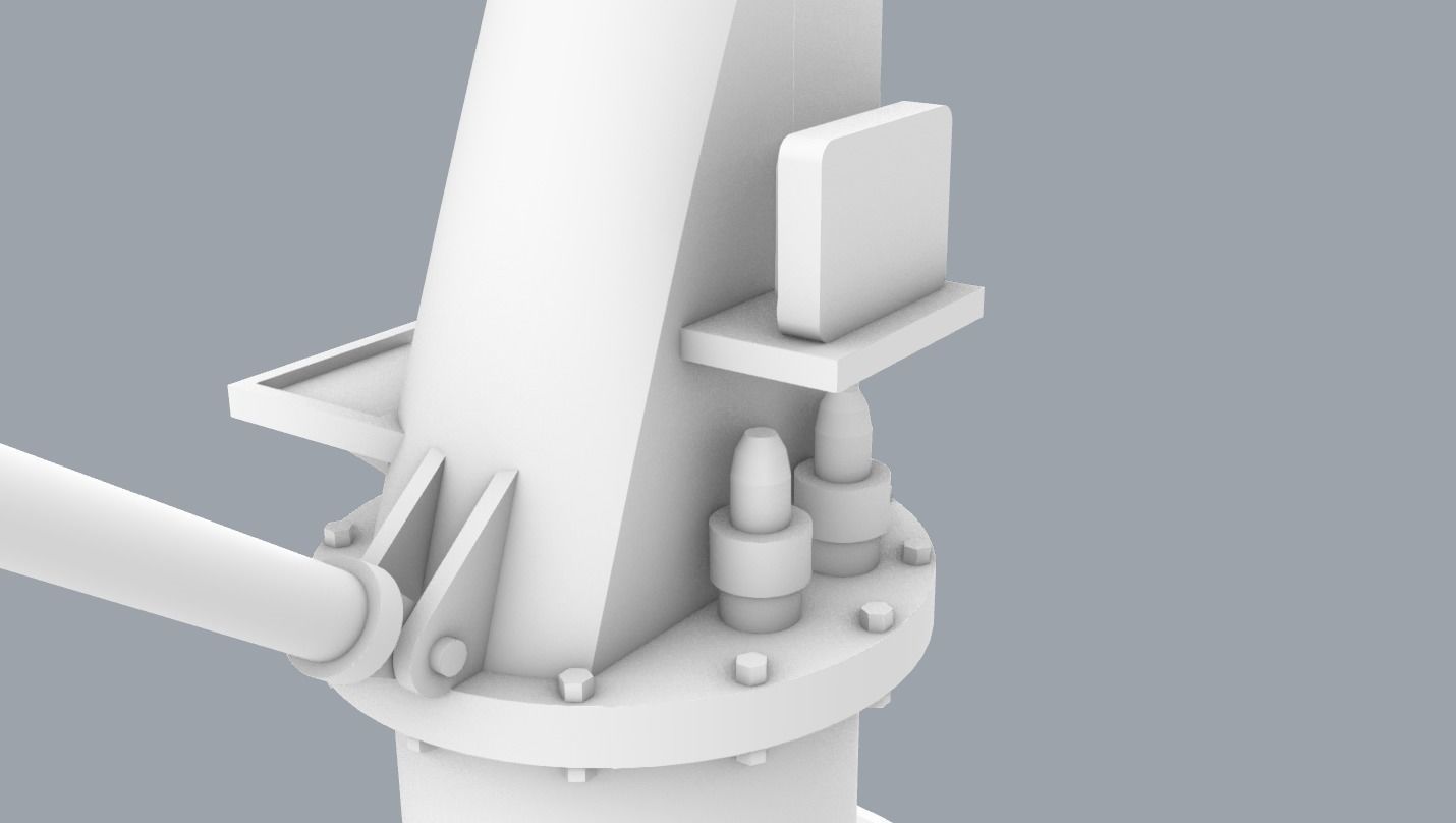 LNG Ships Deck Crane 3D model | CGTrader