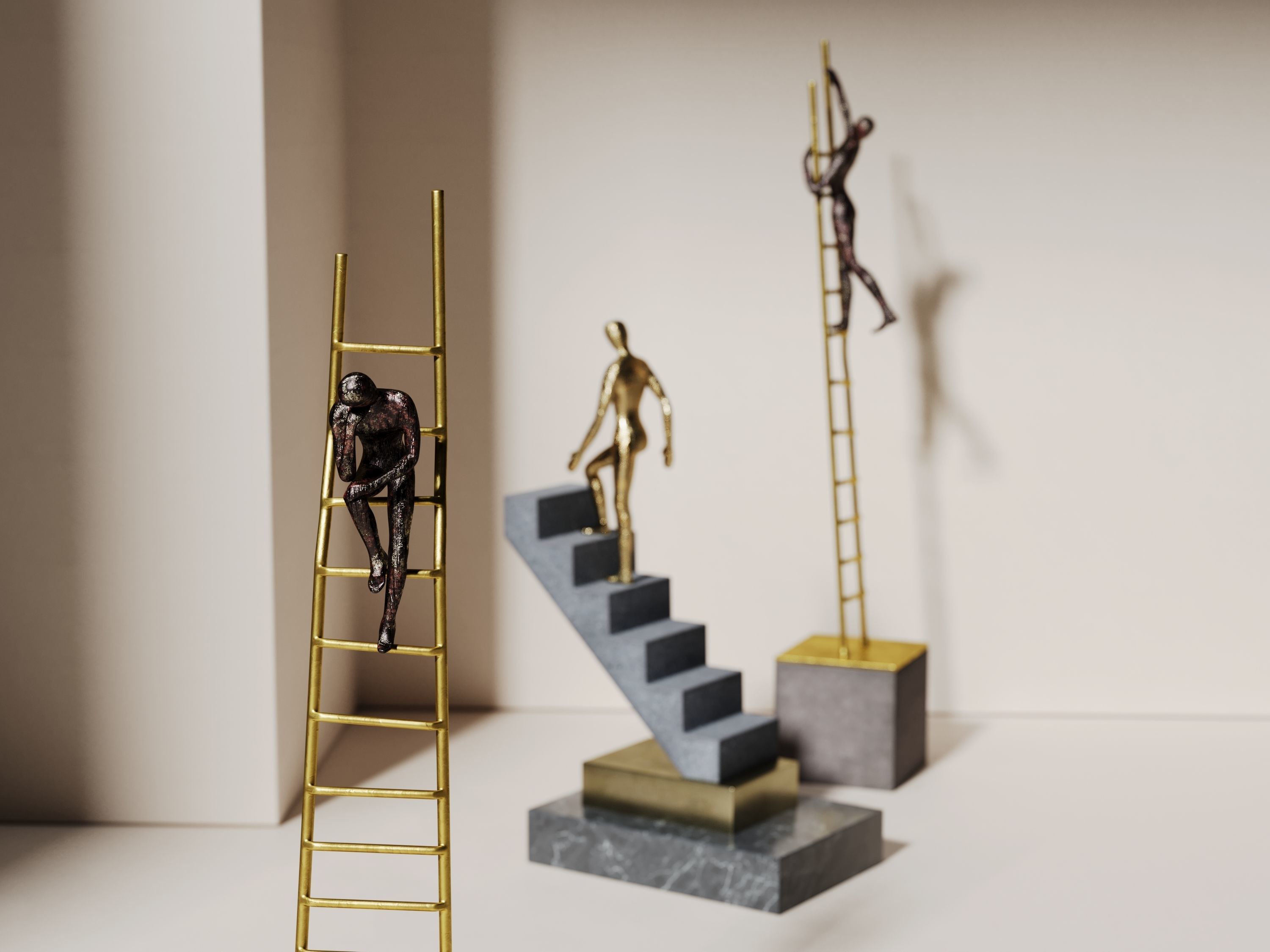 Stairs Ladder Sculptures 3D model | CGTrader