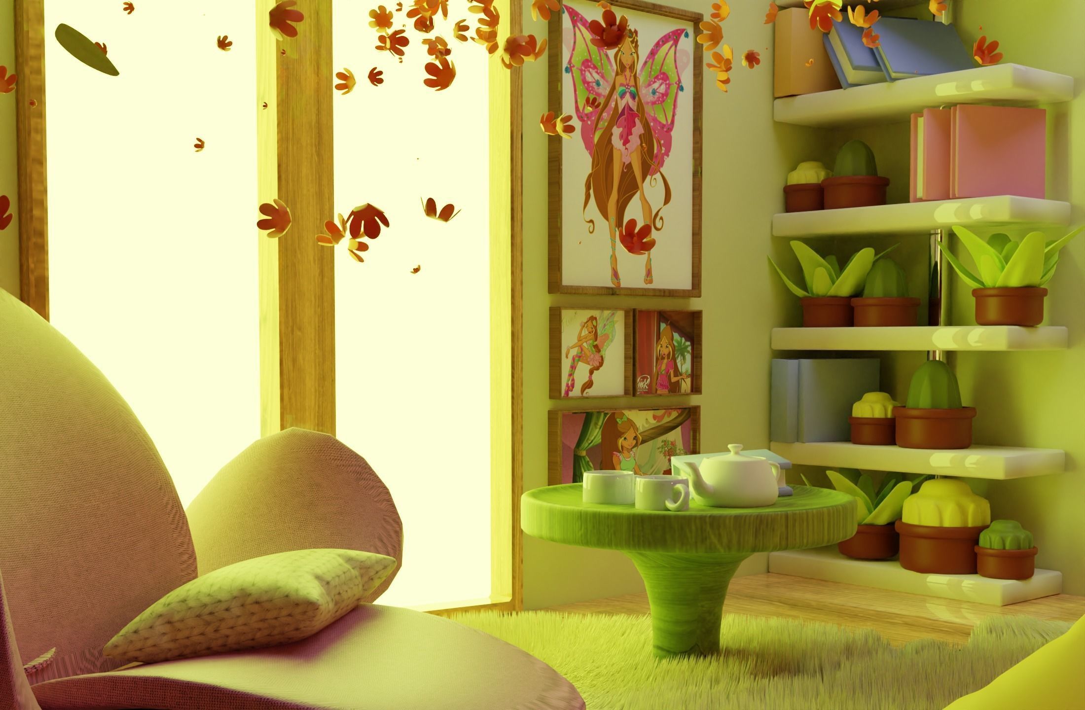 Interior design Floras room from Winx 3D model | CGTrader