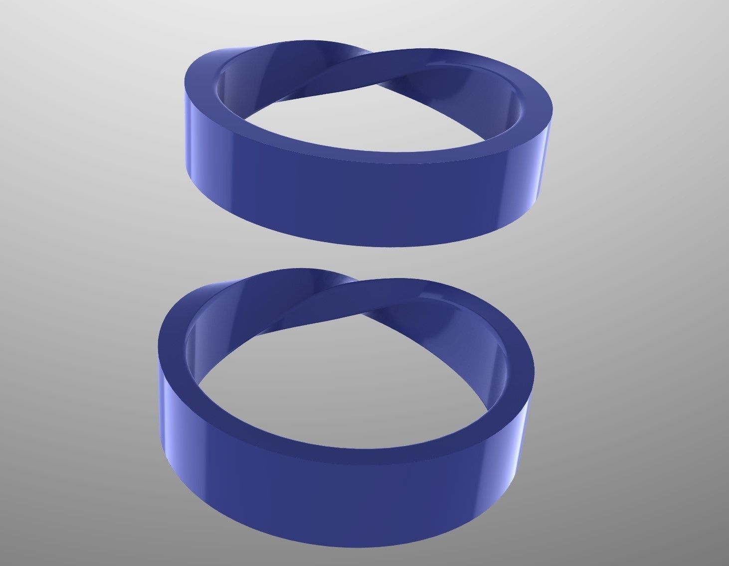 Collection of Mobius Wedding Rings 3D model 3D printable | CGTrader