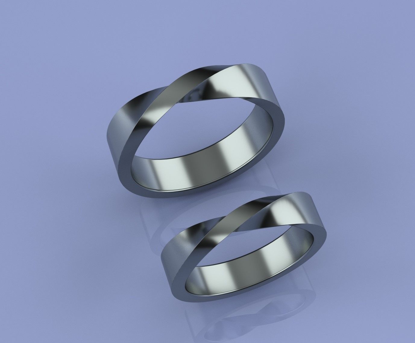 Collection of Mobius Wedding Rings 3D model 3D printable | CGTrader