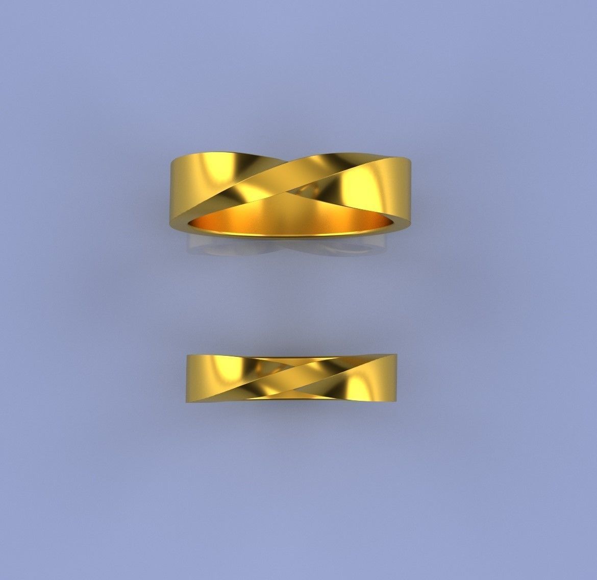 Collection of Mobius Wedding Rings 3D model 3D printable | CGTrader
