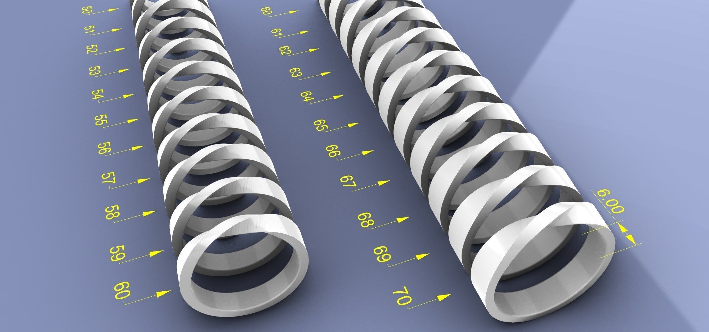 Collection of Mobius Wedding Rings 3D model 3D printable | CGTrader