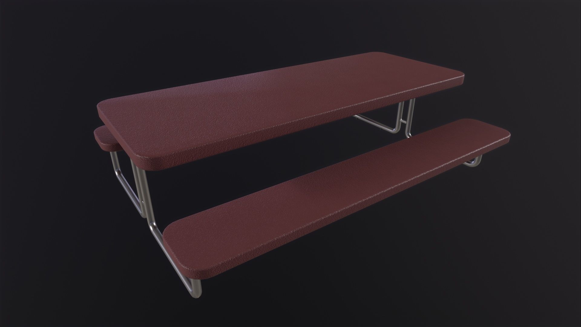 3D model School Picnic Table 3D Model VR / AR / low-poly | CGTrader