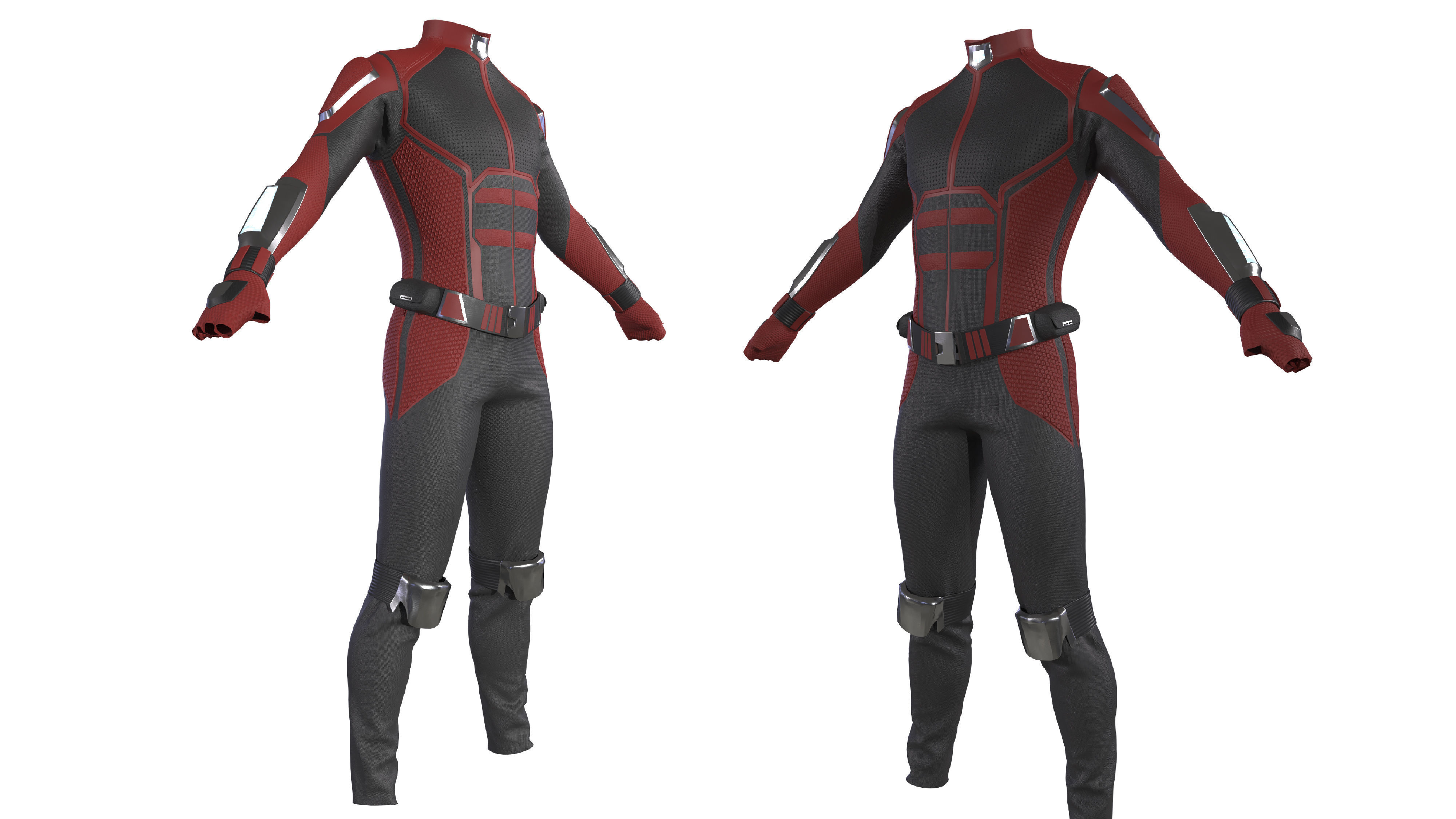 Futuristic superhero clothing sci fi outfit 3D model | CGTrader