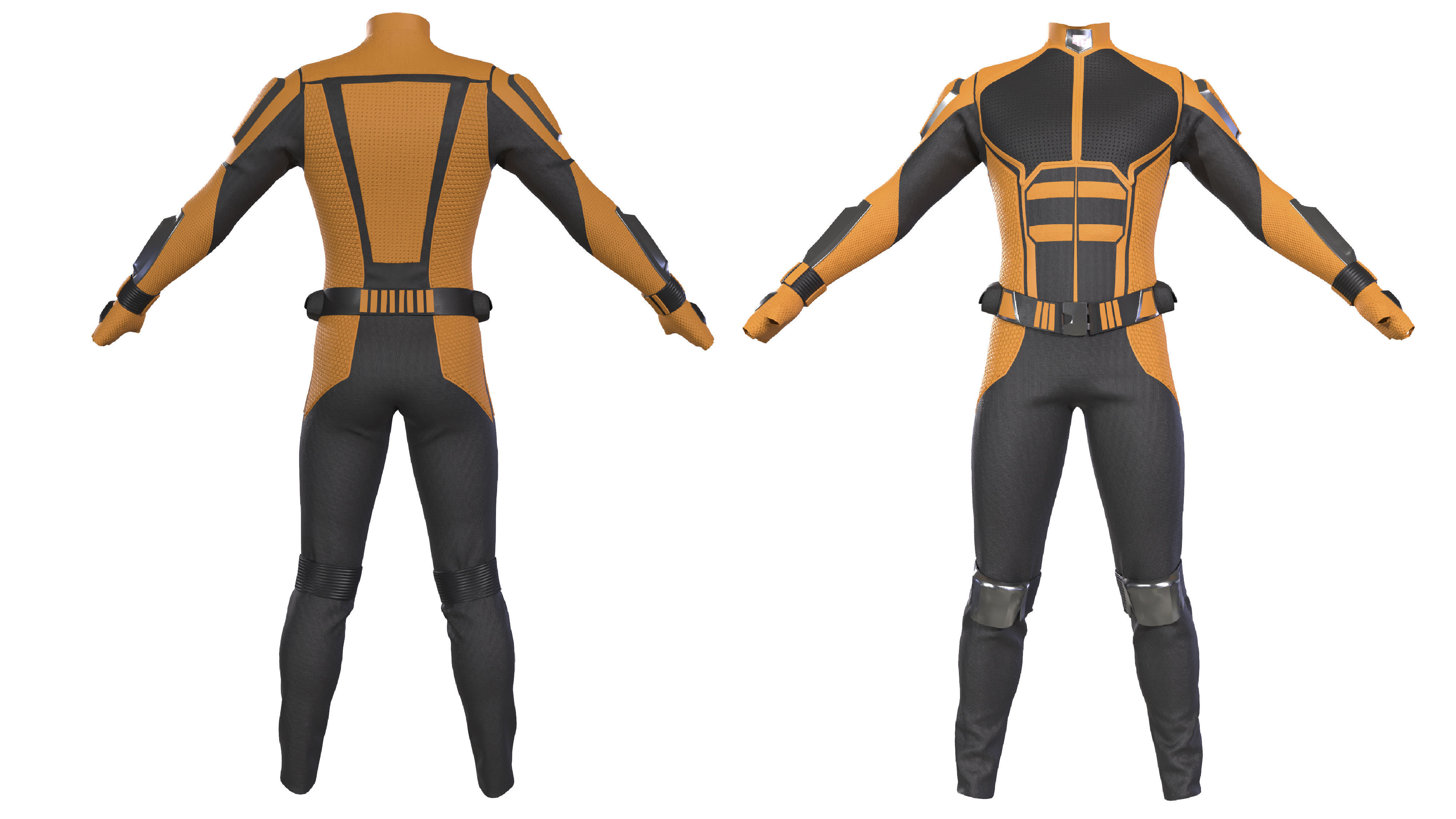 Futuristic superhero clothing sci fi outfit 3D model | CGTrader