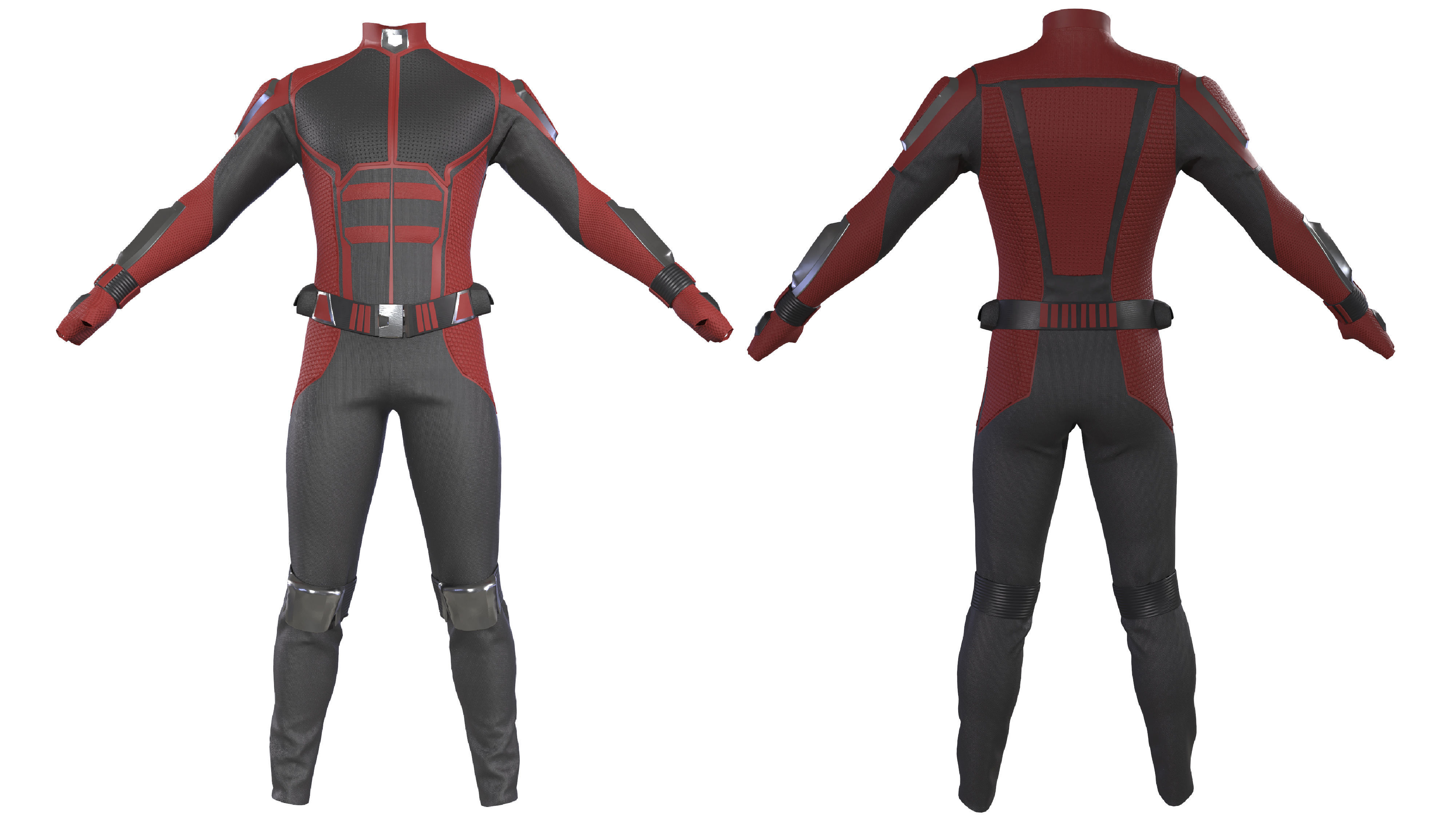 Futuristic superhero clothing sci fi outfit 3D model | CGTrader
