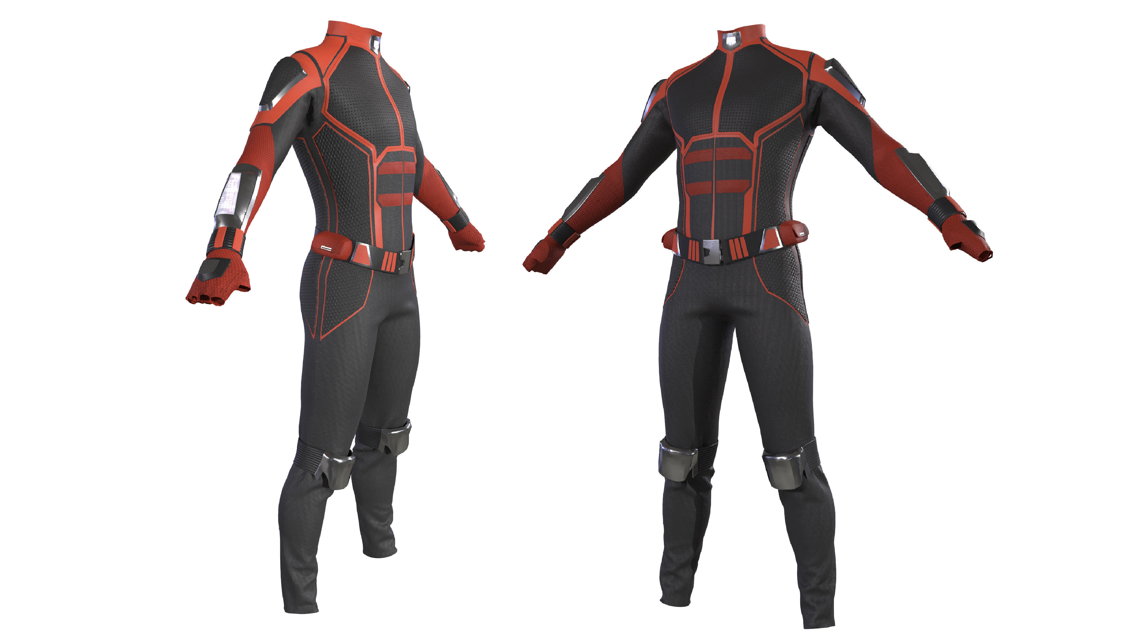 Futuristic superhero clothing sci fi outfit 3D model | CGTrader