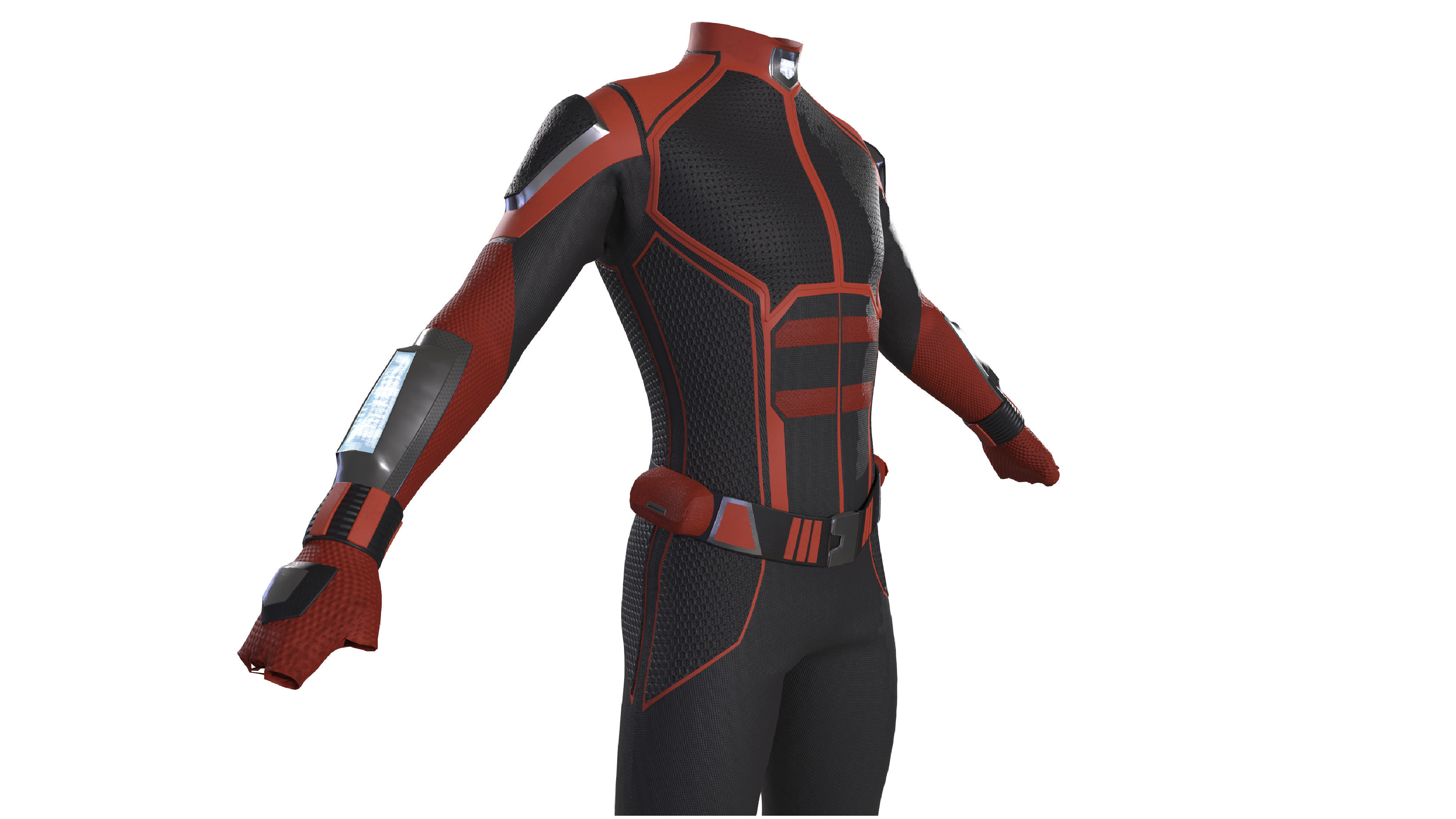 Futuristic superhero clothing sci fi outfit 3D model | CGTrader