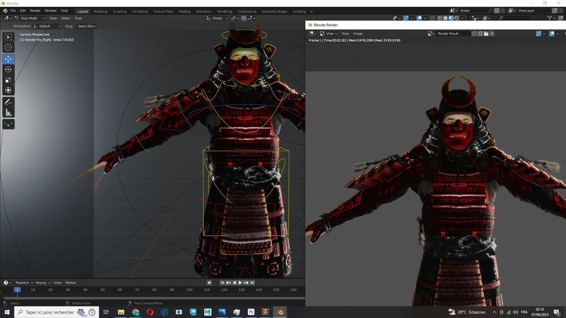 3D model Realistic Samurai male Shogun VR / AR / low-poly | CGTrader