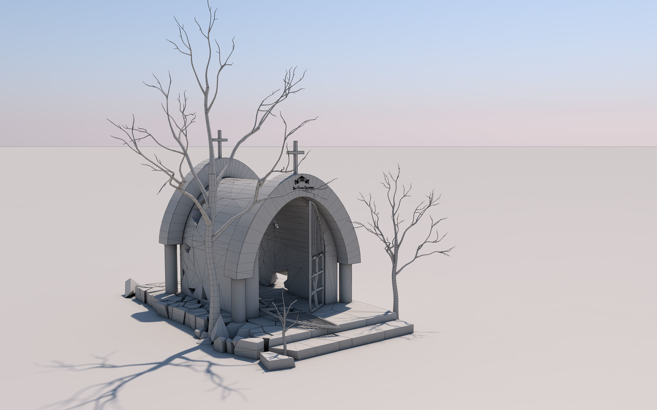 3D model Cemetery door 3d model VR / AR / low-poly | CGTrader
