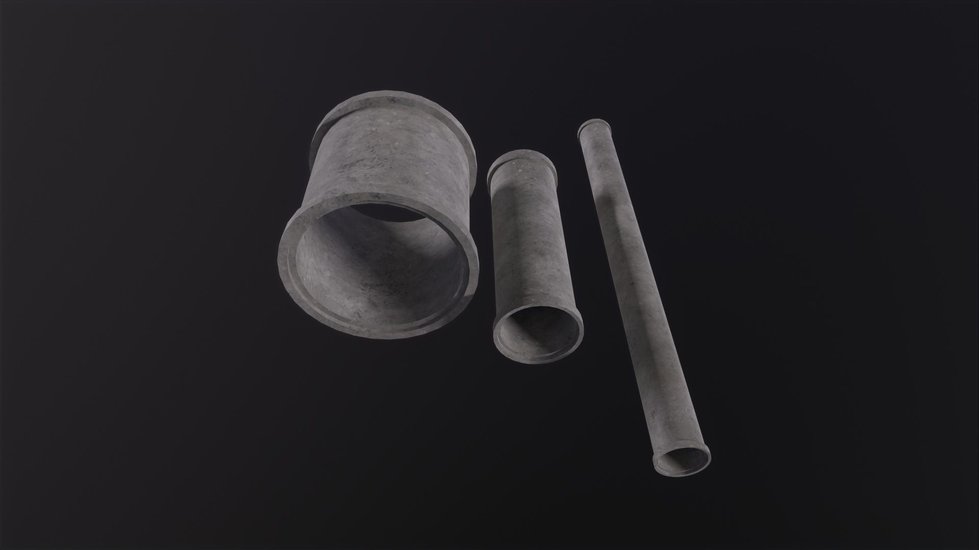 3D model Concrete industrial pipes 3D Model VR / AR / low-poly | CGTrader