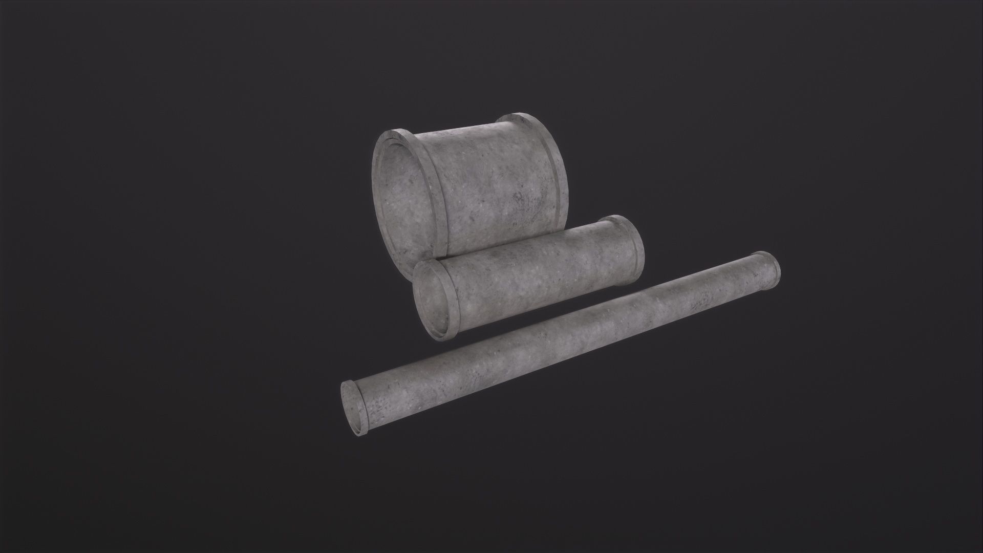 3D model Concrete industrial pipes 3D Model VR / AR / low-poly | CGTrader