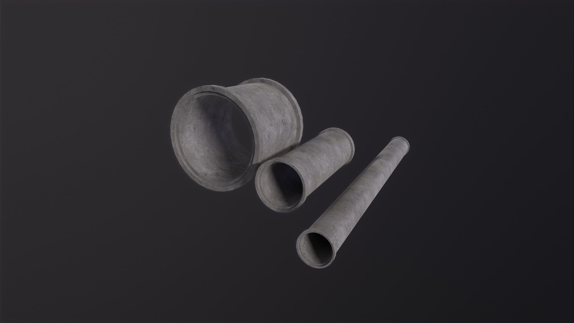 3D model Concrete industrial pipes 3D Model VR / AR / low-poly | CGTrader